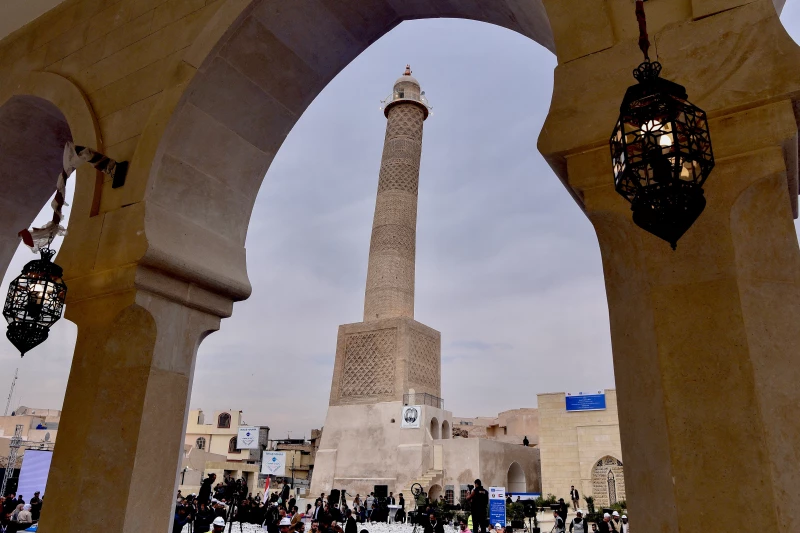 Mosul’s leaning Al-Hadba Minaret restored using its original brickwork